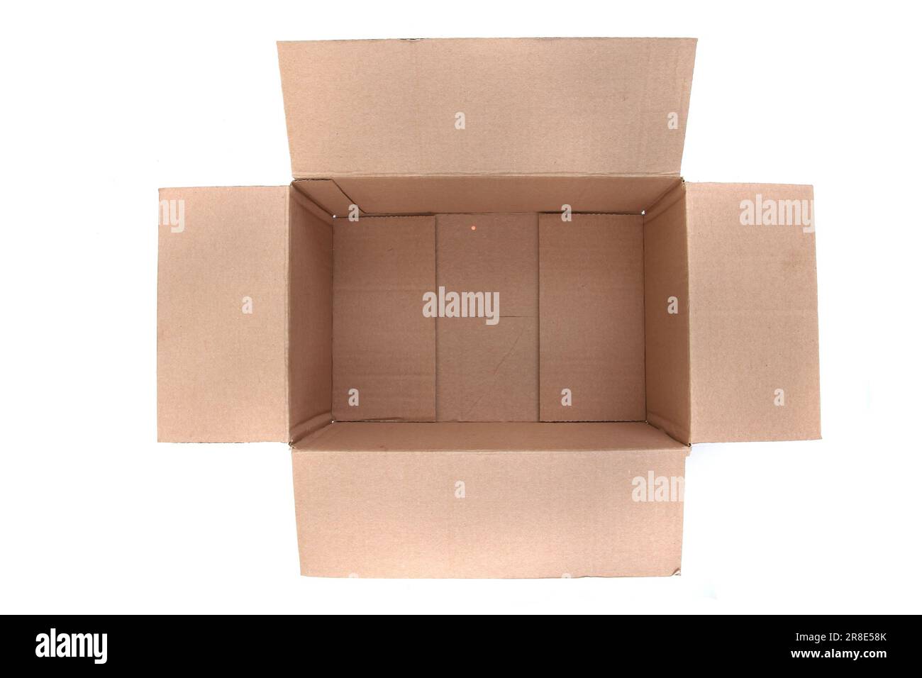 empty paper box isolated on the white background Stock Photo - Alamy