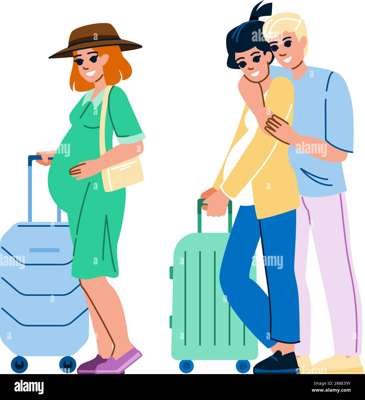 pregnancy travel vector Stock Vector Image & Art - Alamy