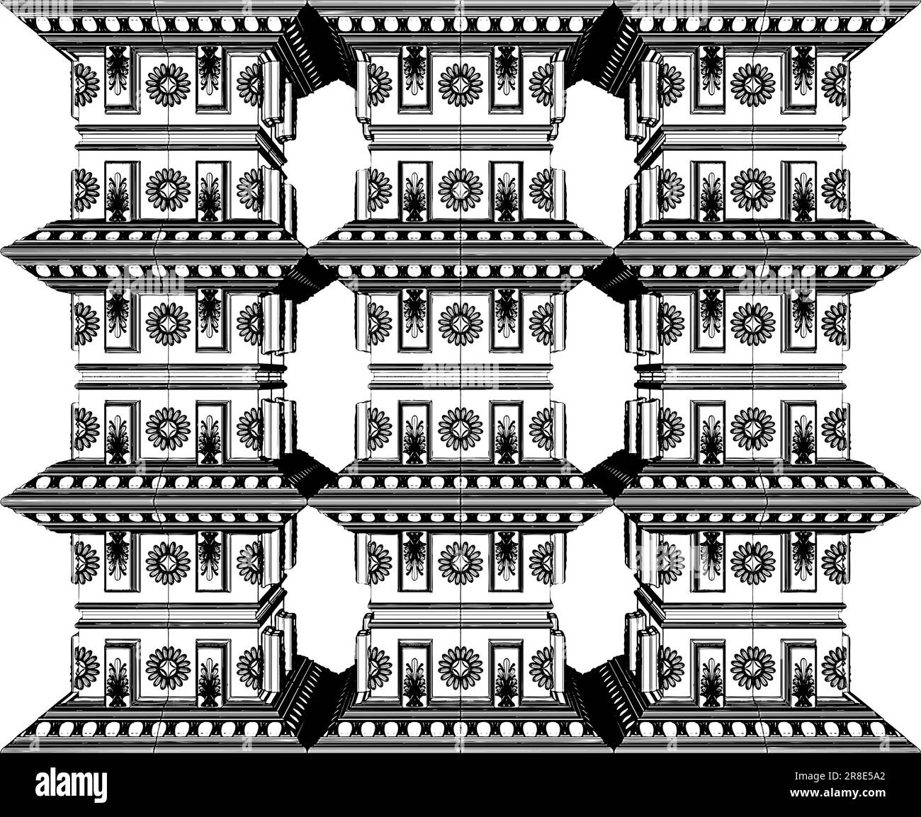 Antique Pillar Vector. Illustration Isolated On White Background ...