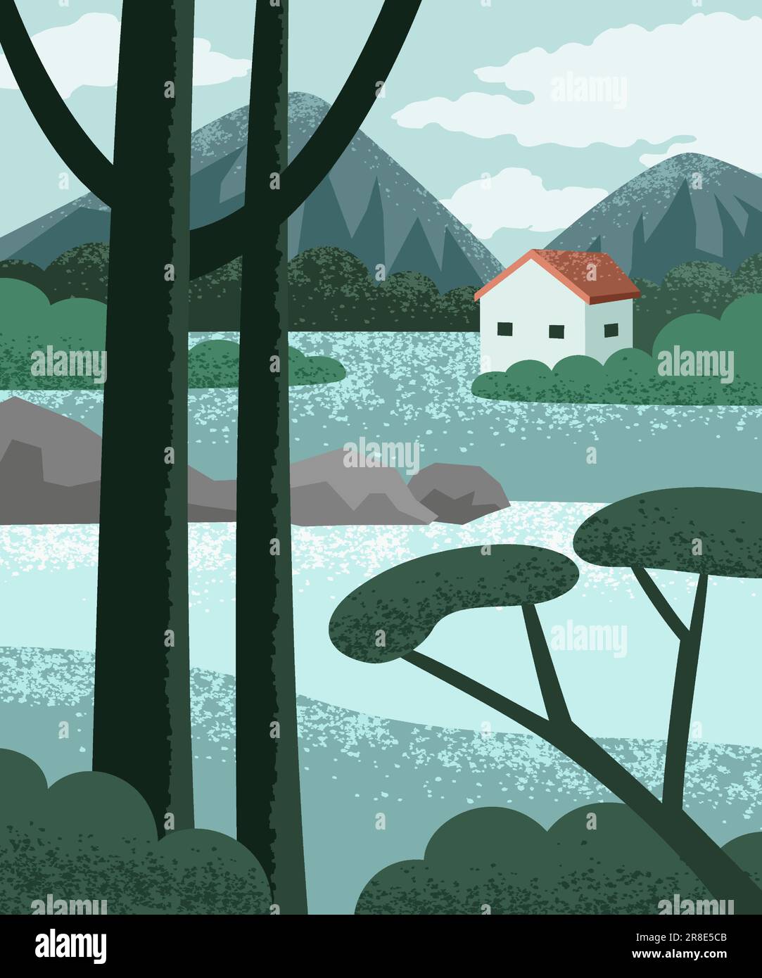 Natural landscape poster Stock Vector Image & Art - Alamy