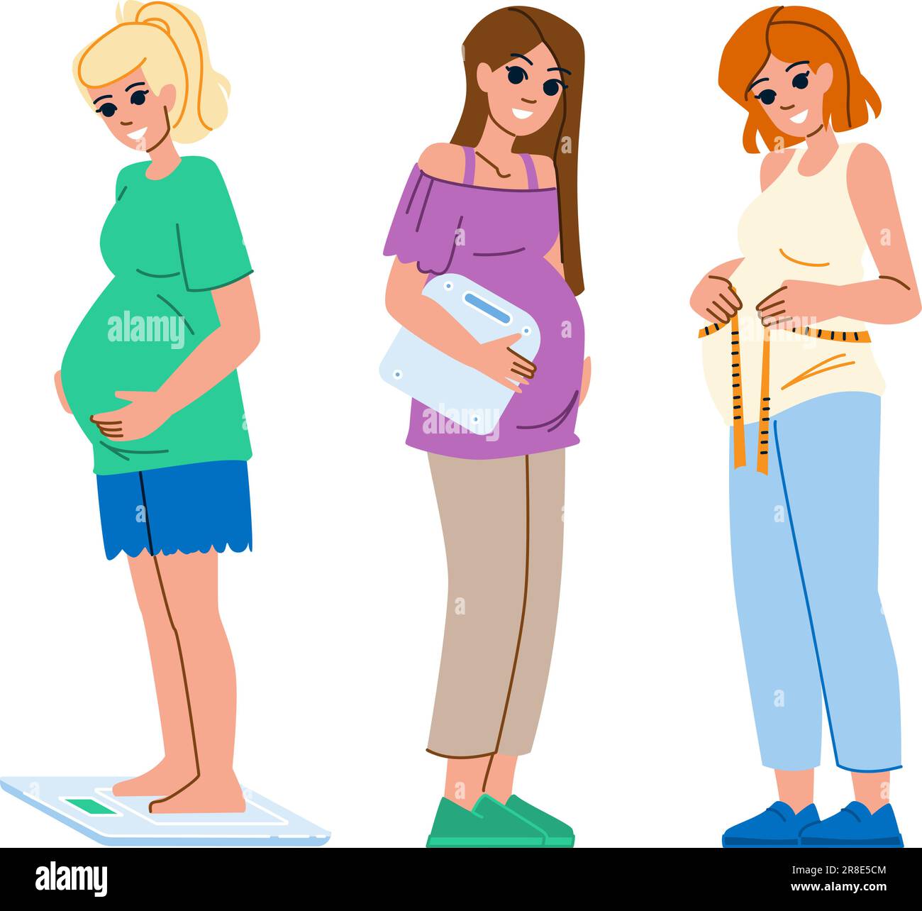 weight pregnancy vector Stock Vector Image & Art - Alamy