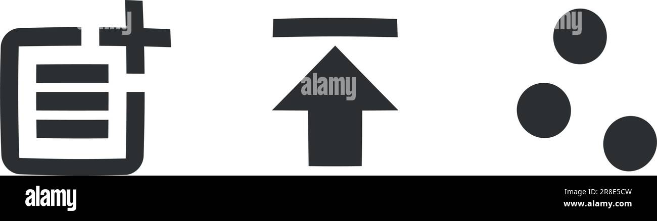 Set of 3 icons Editor. Vector collection thin line Web icon. Outline ...