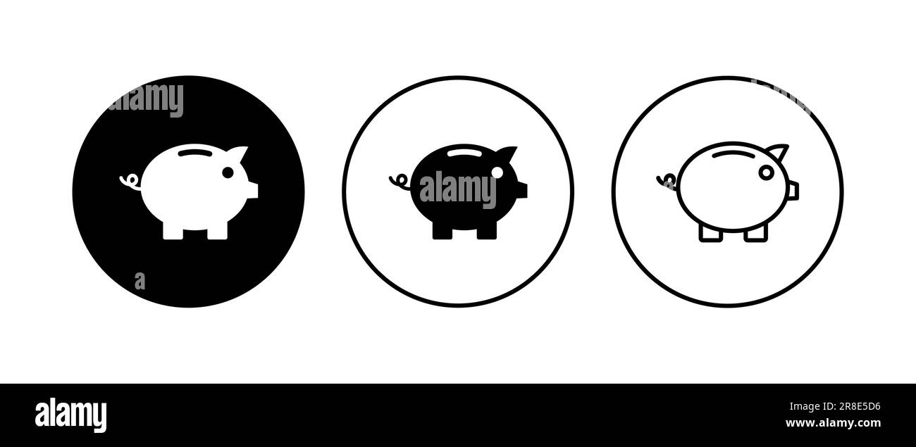 Piggy bank icon set. piggy money icon Stock Vector Image & Art - Alamy