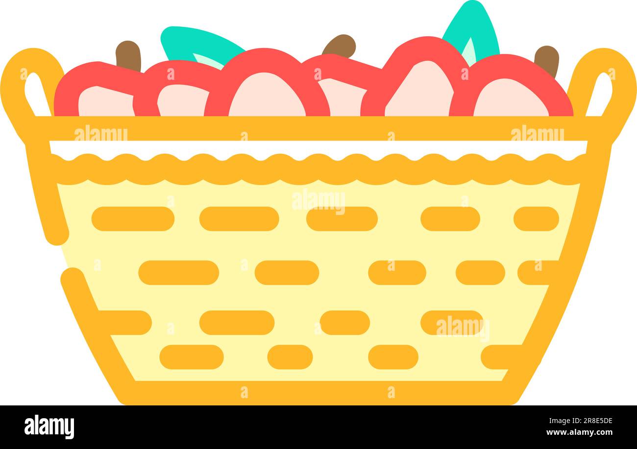 apple picking autumn season color icon vector illustration Stock Vector ...