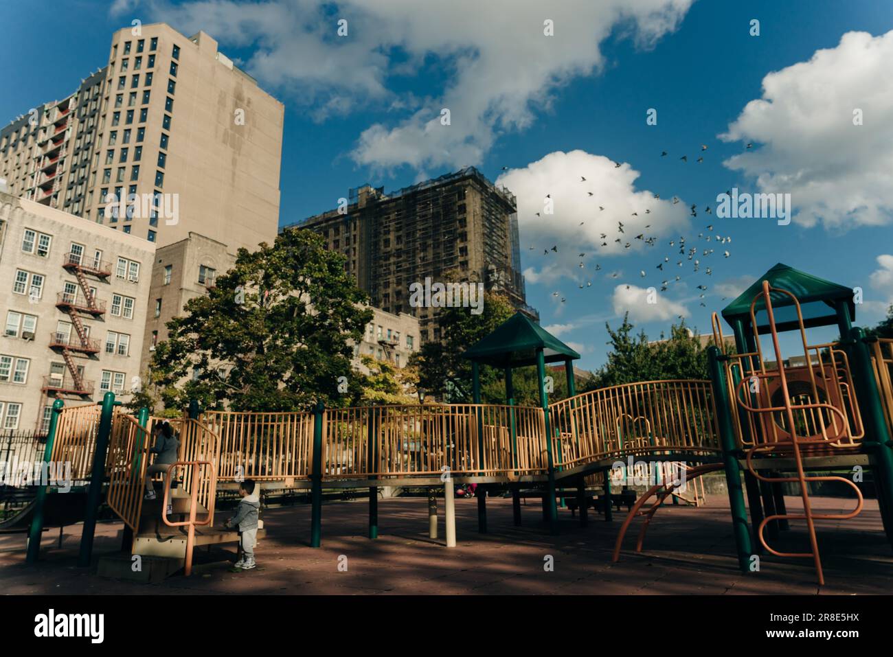New York NY USA- June 2023 An empty playground in bronx. High quality ...