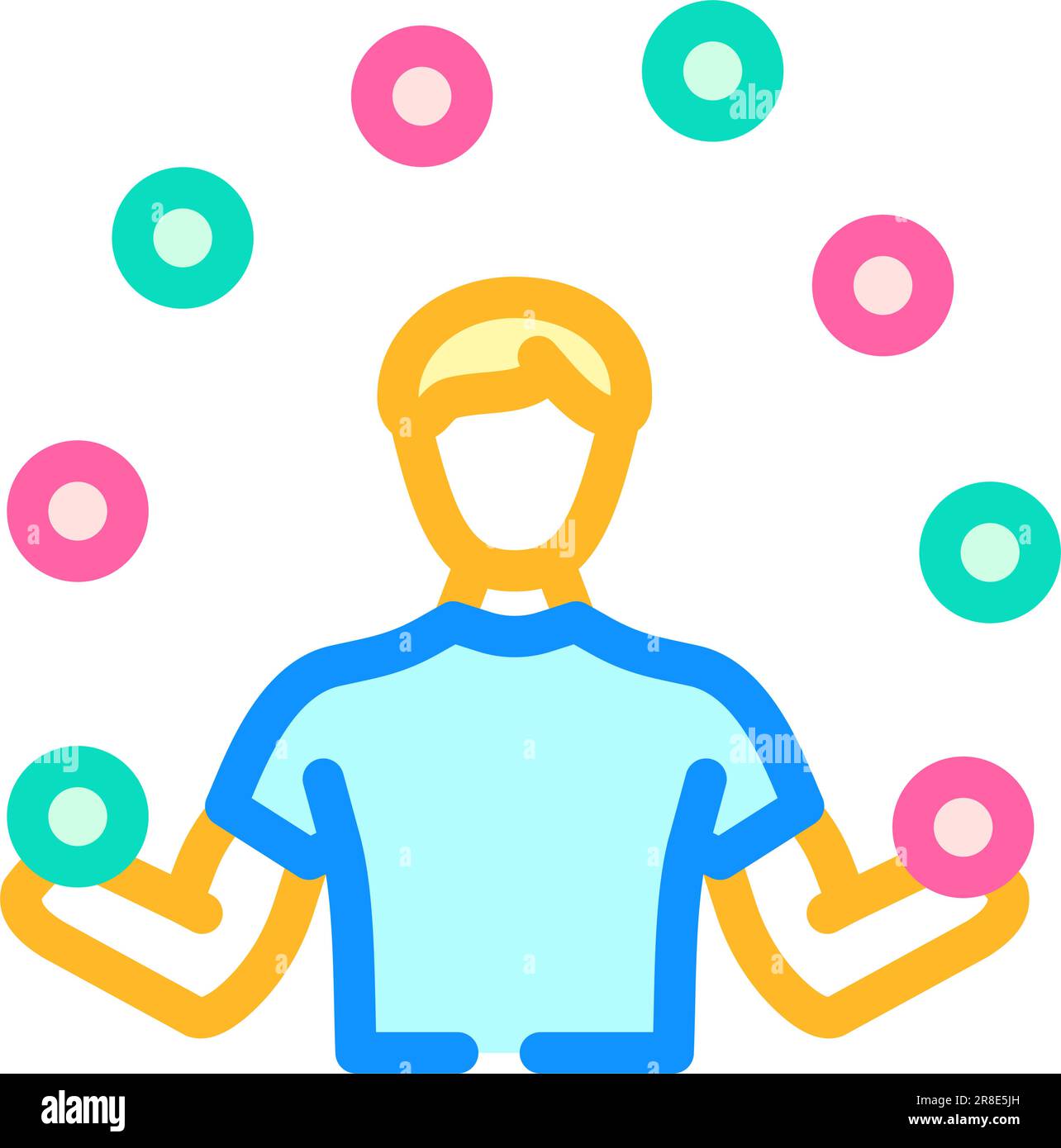 juggler carnival vintage show color icon vector illustration Stock ...