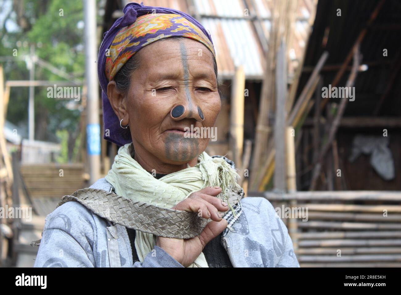 A day in the life of Apatani people in Zero valley Stock Photo - Alamy