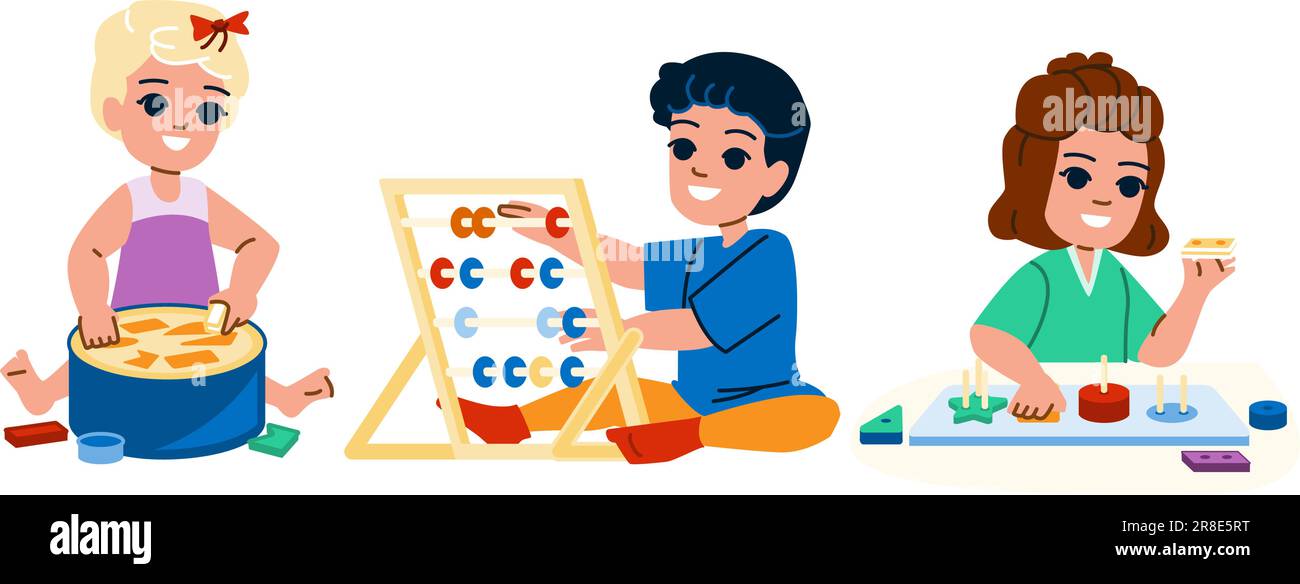 educational game kid vector Stock Vector Image & Art - Alamy