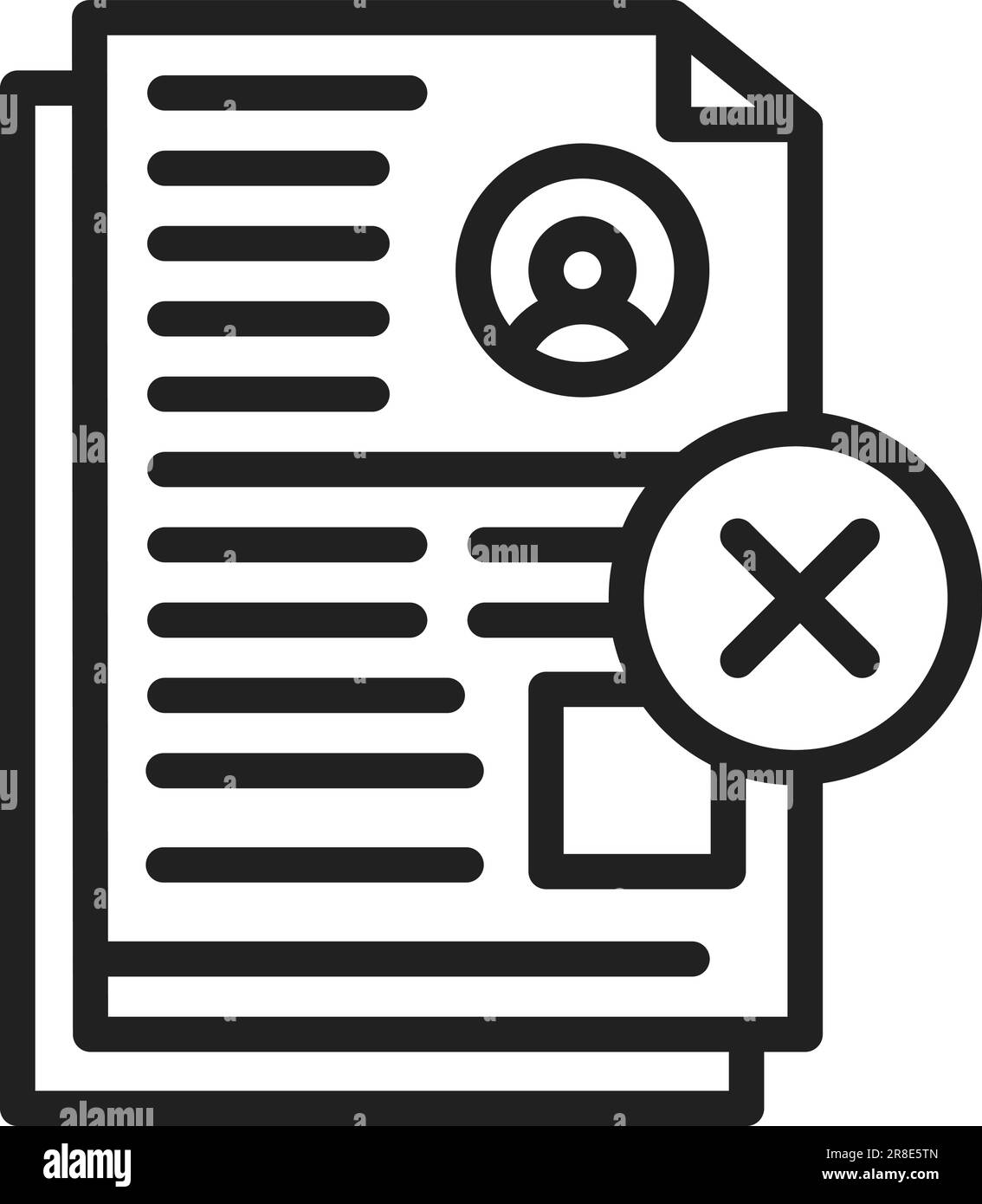 Document Rejected Icon Image Stock Vector Image & Art - Alamy