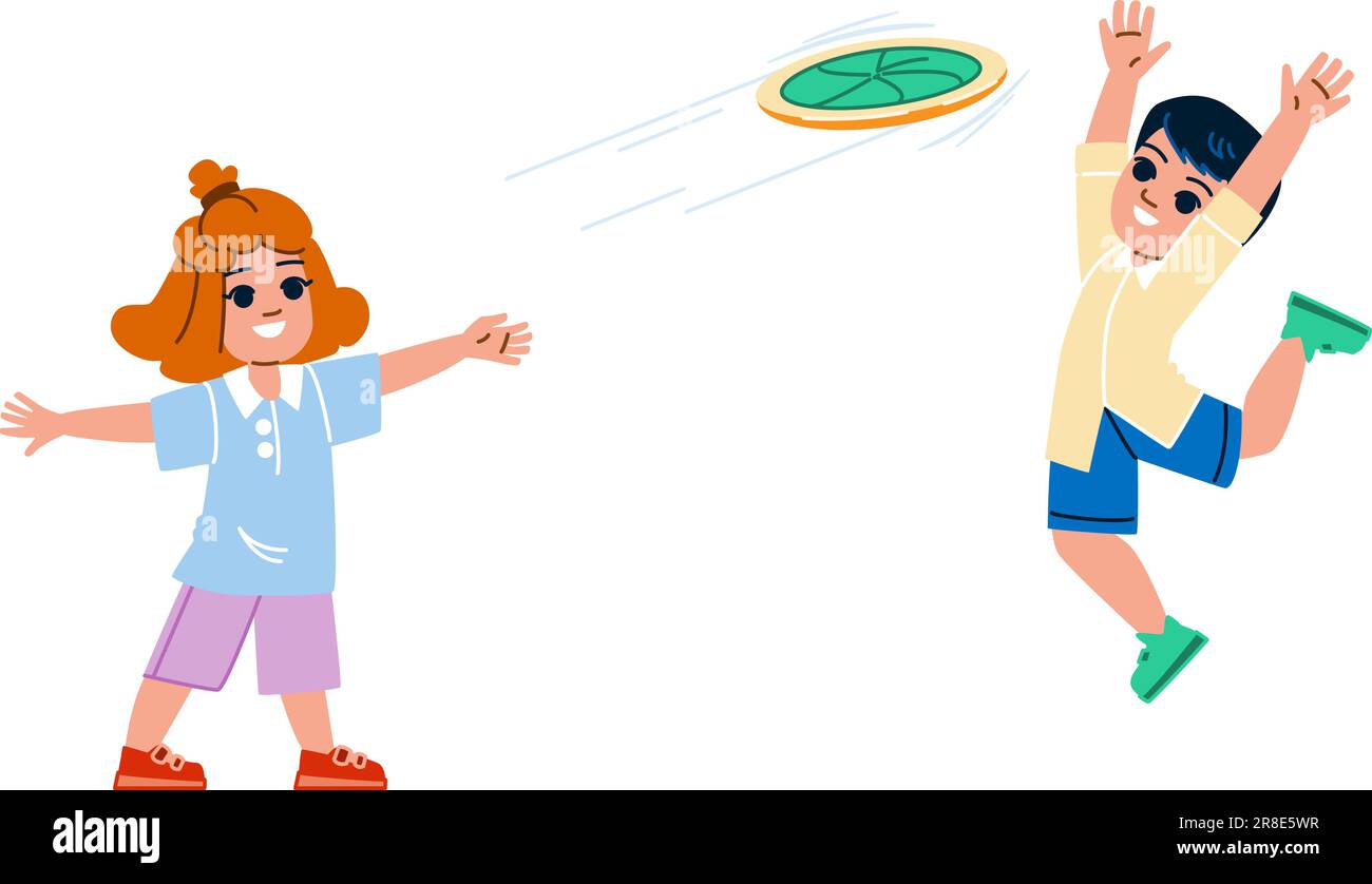 Children flying disc Stock Vector Images - Alamy