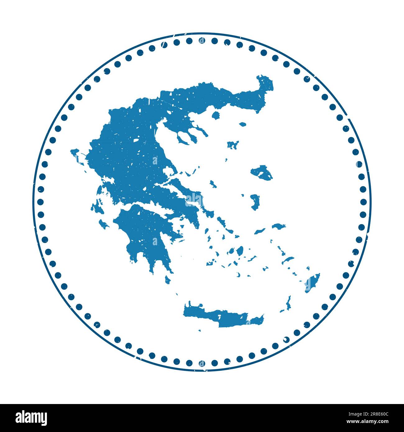 Greece sticker. Travel rubber stamp with map of country, vector ...