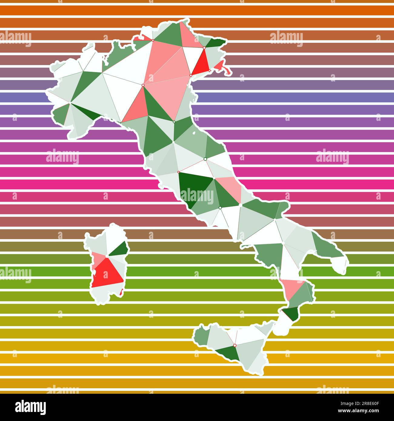 Italy vector illustration. Italy design on gradient stripes background ...