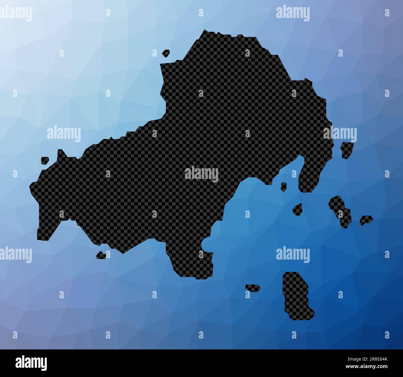 Skiathos geometric map. Stencil shape of Skiathos in low poly style ...