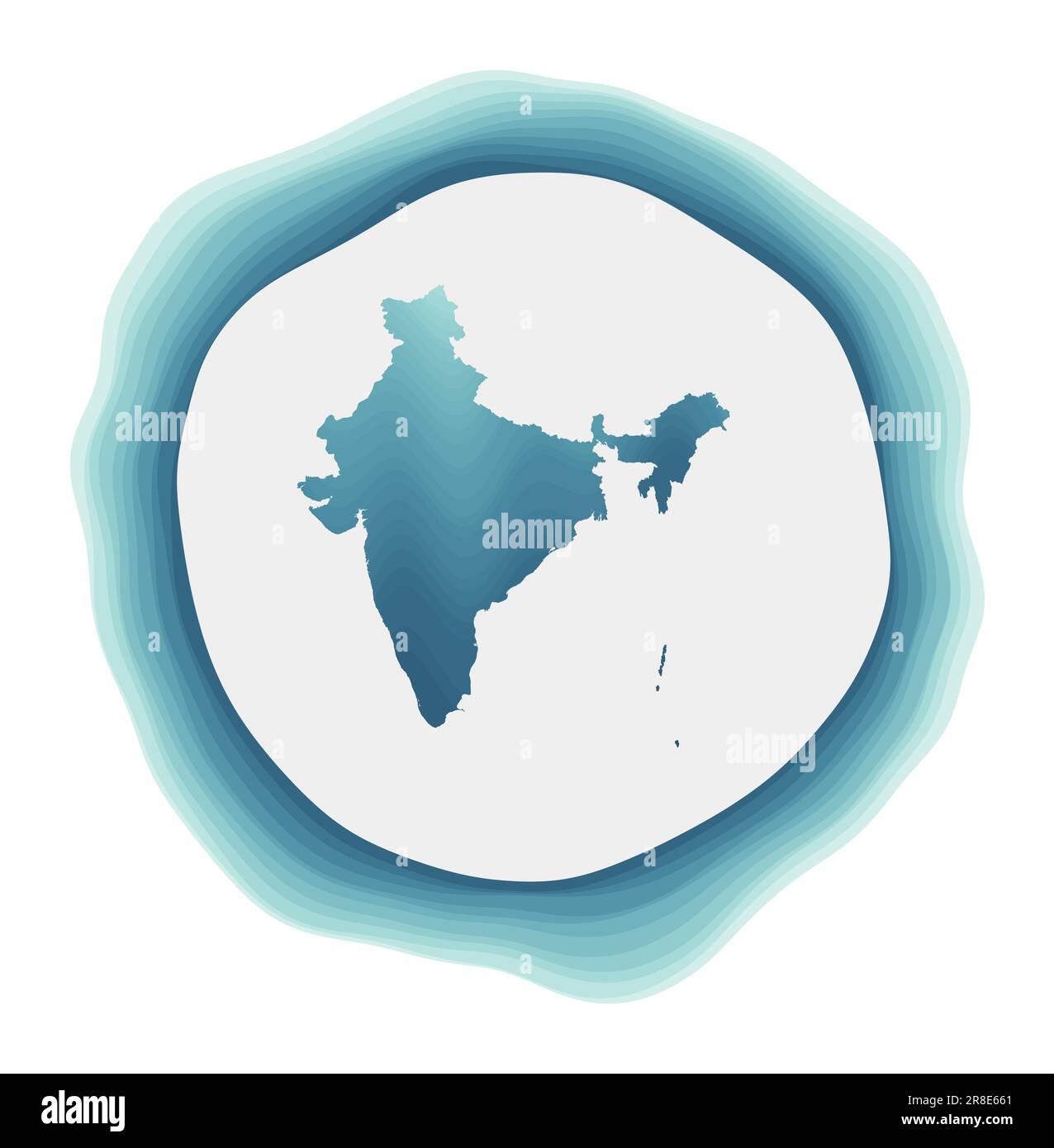 India logo. Badge of the country. Layered circular sign around India ...