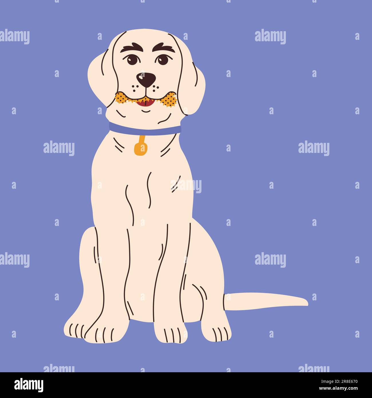 Dog with toys for brushing or massaging teeth. Dog dental health ...