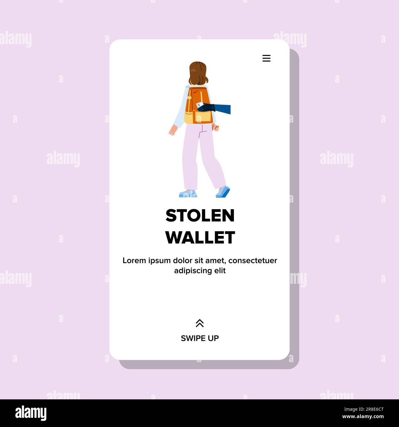 stolen wallet vector Stock Vector Image & Art - Alamy