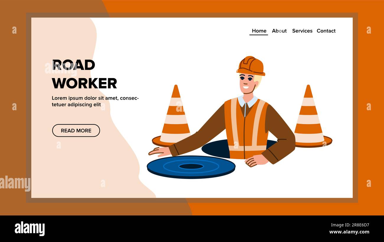 road worker vector Stock Vector Image & Art - Alamy