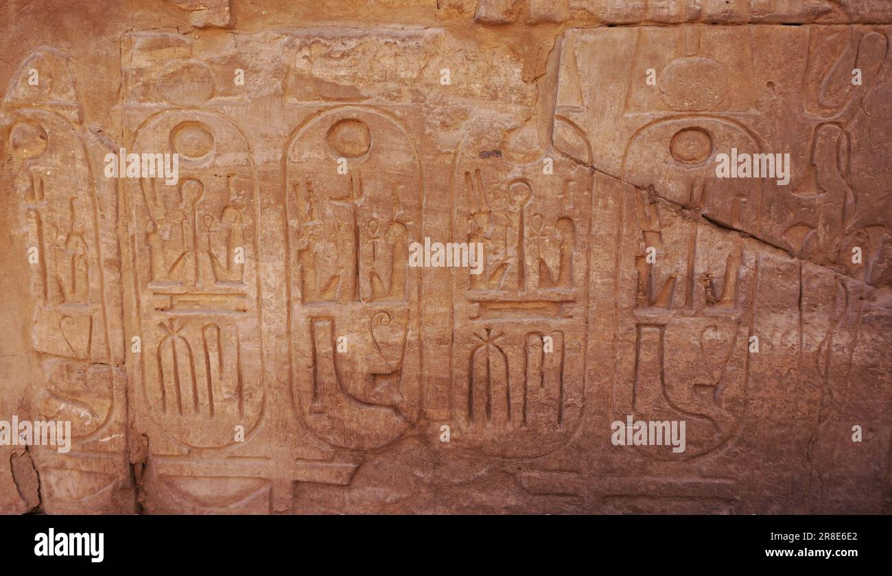 hieroglyph texture from Egypt karnak as very nice background Stock ...