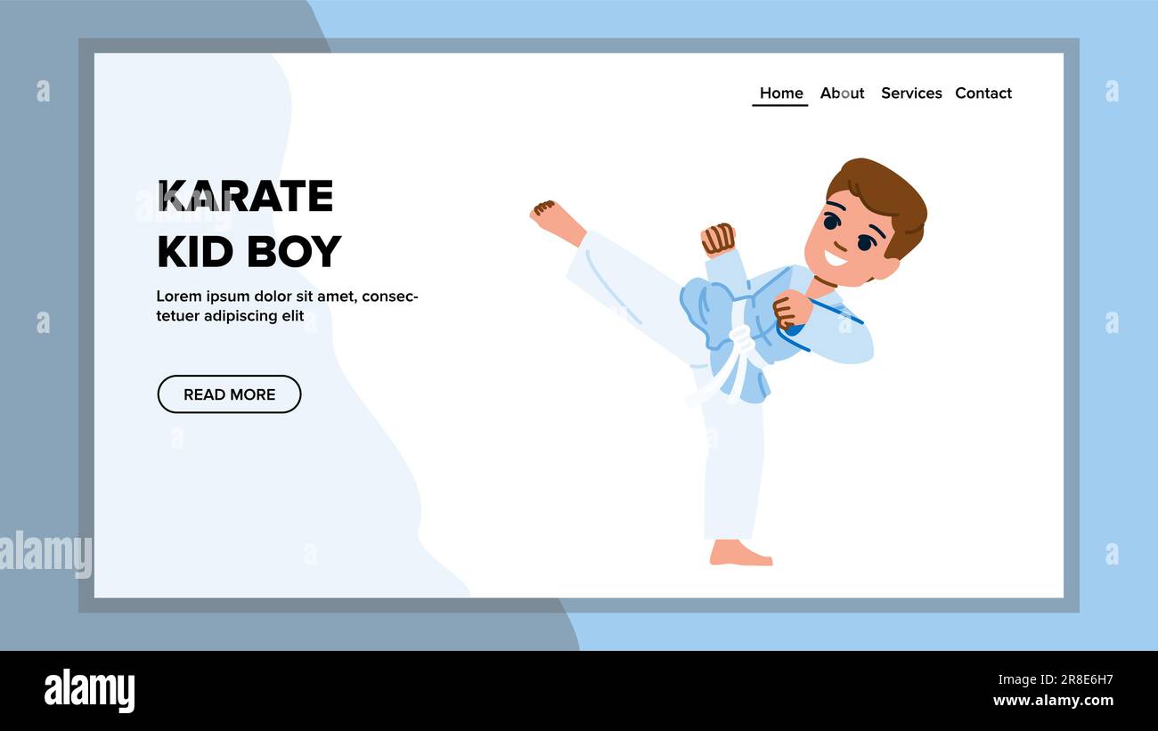 karate kid boy vector Stock Vector Image & Art - Alamy