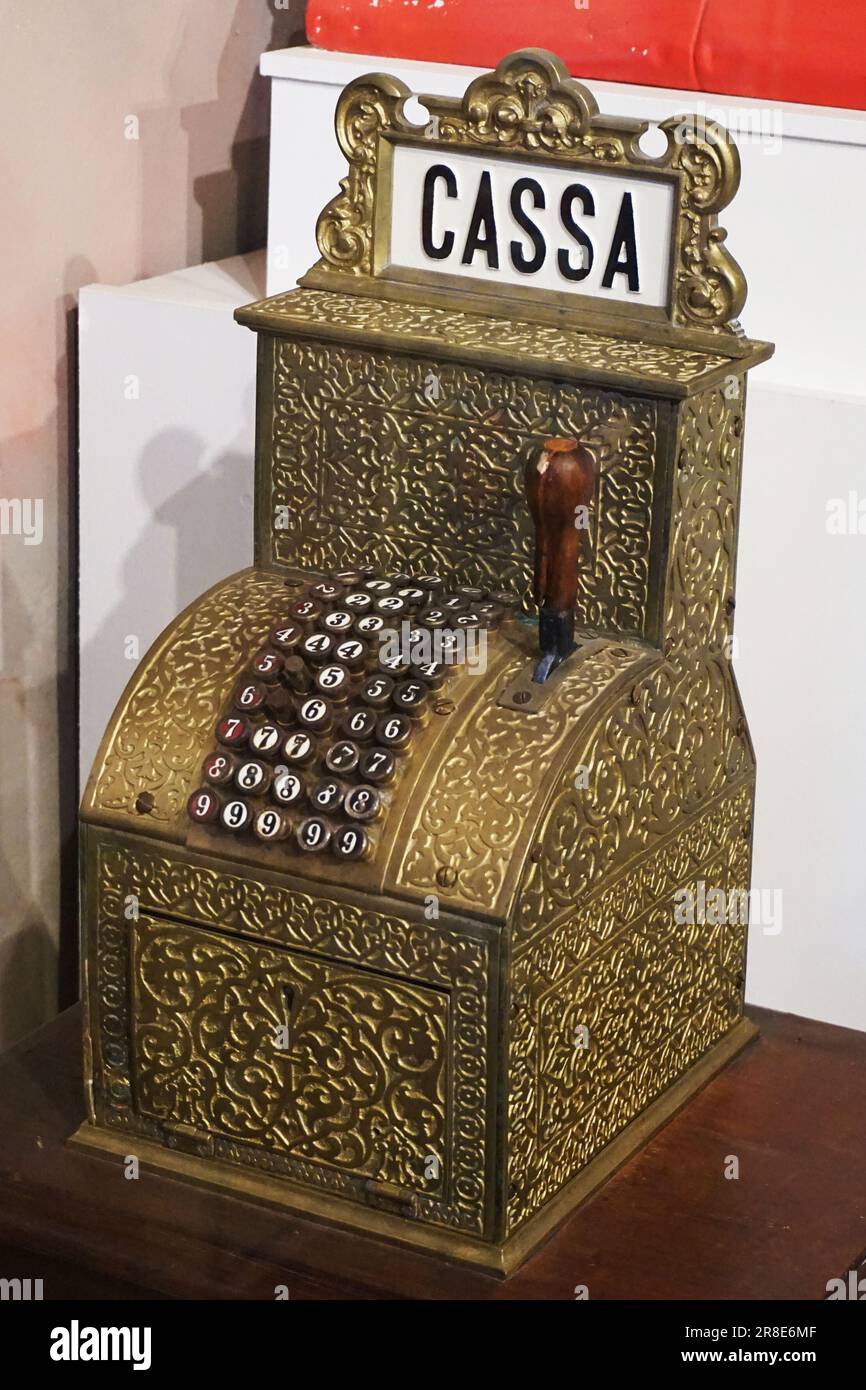 very old cash box from previous century Stock Photo - Alamy