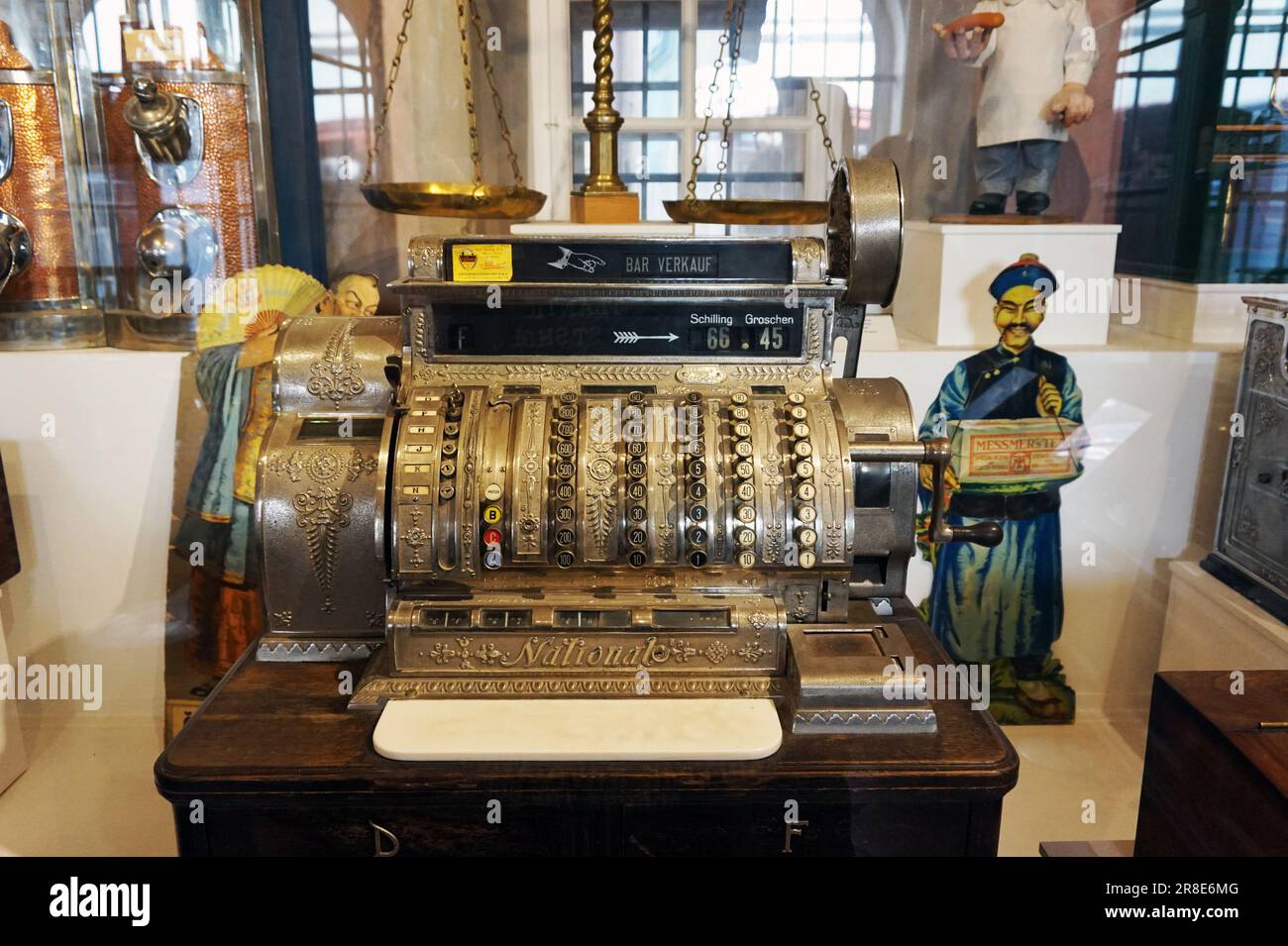 very old cash box from previous century Stock Photo - Alamy