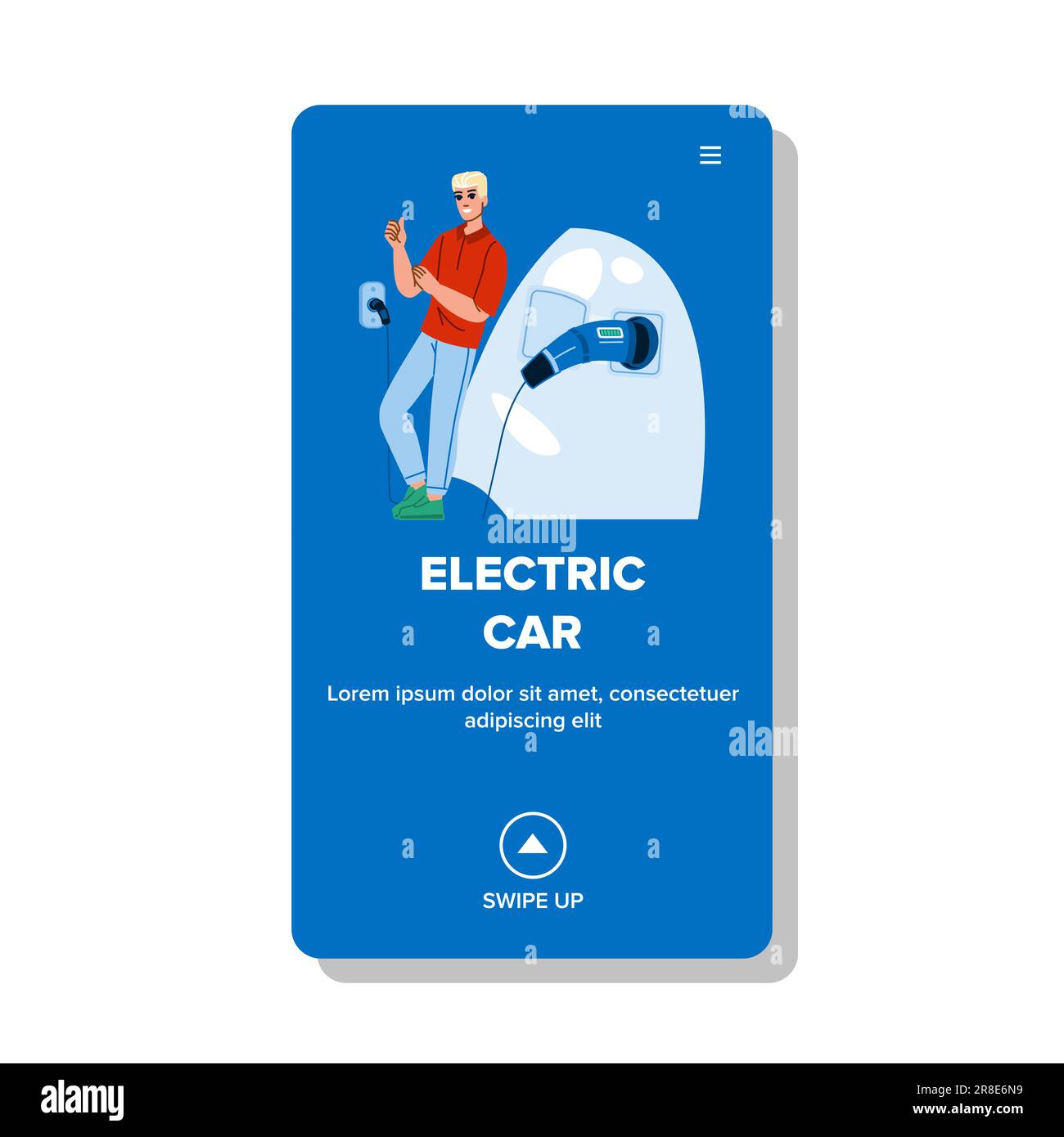 electric car vector Stock Vector Image & Art - Alamy