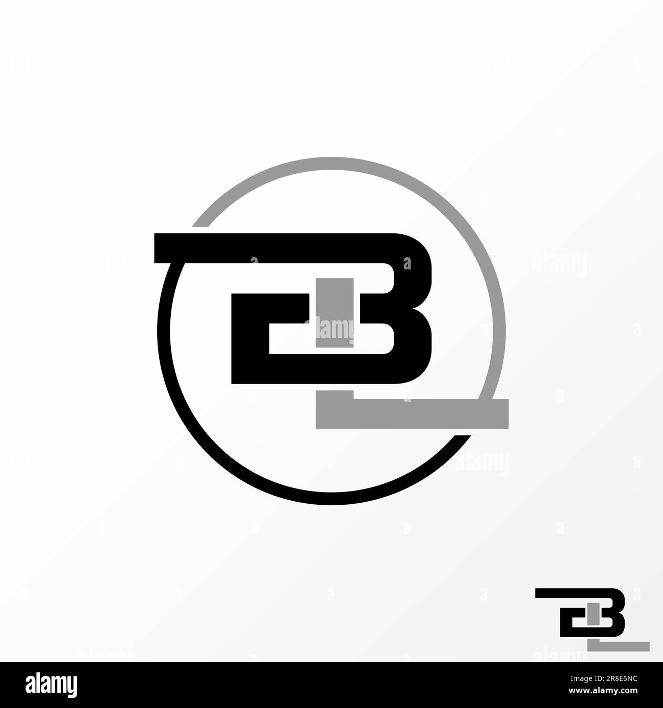 Logo design graphic concept creative abstract premium free vector stock letter BL connect font ...