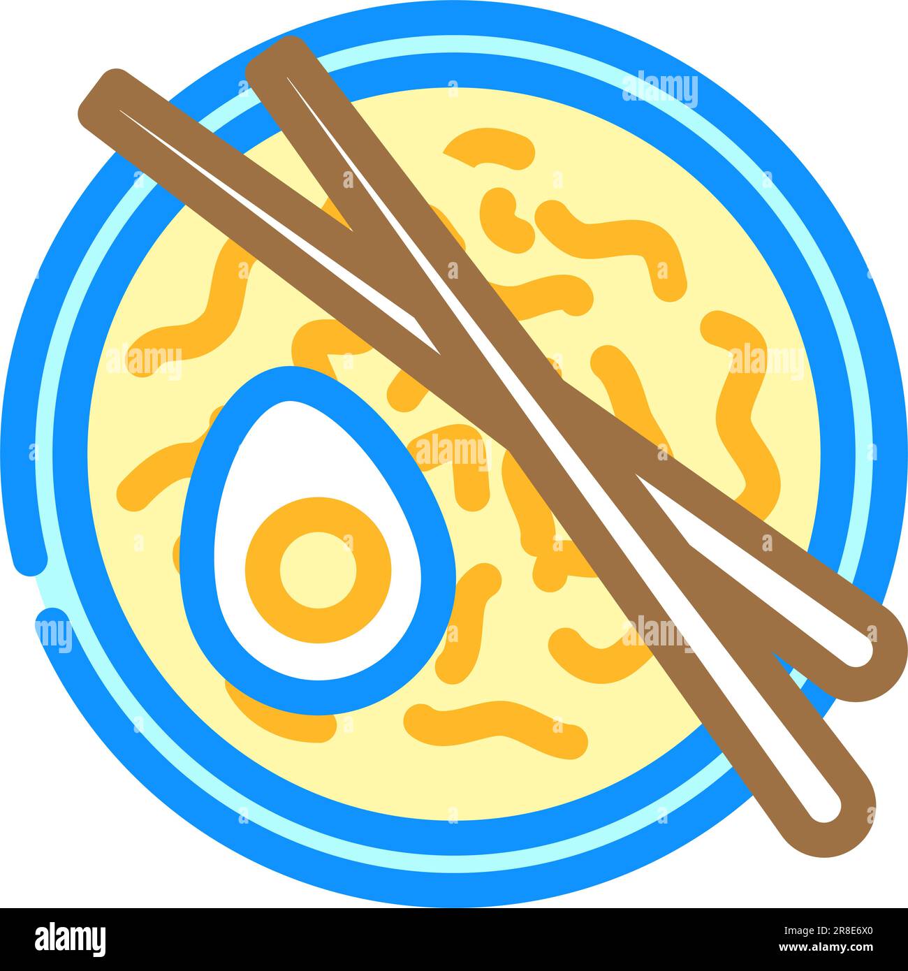 ramen noodles japanese food color icon vector illustration Stock Vector ...