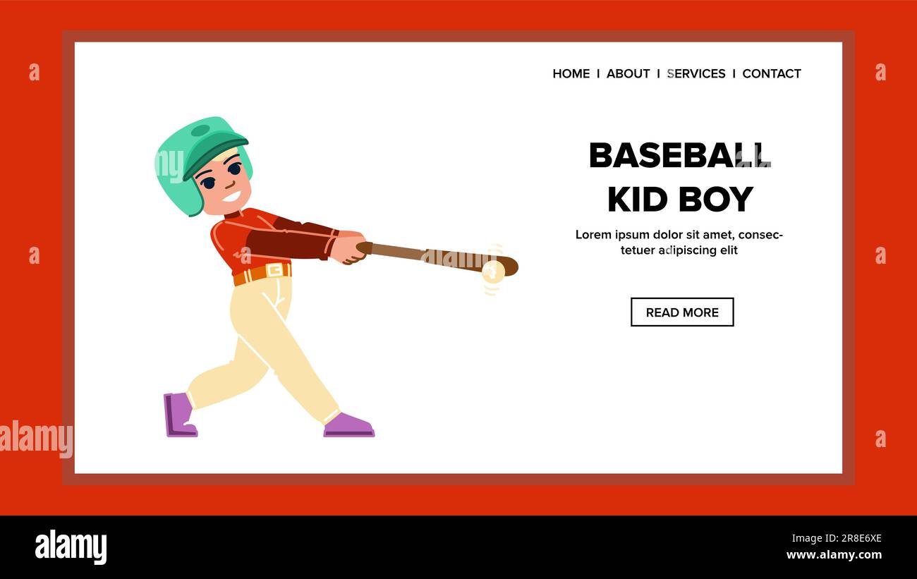 baseball kid boy vector Stock Vector Image & Art - Alamy