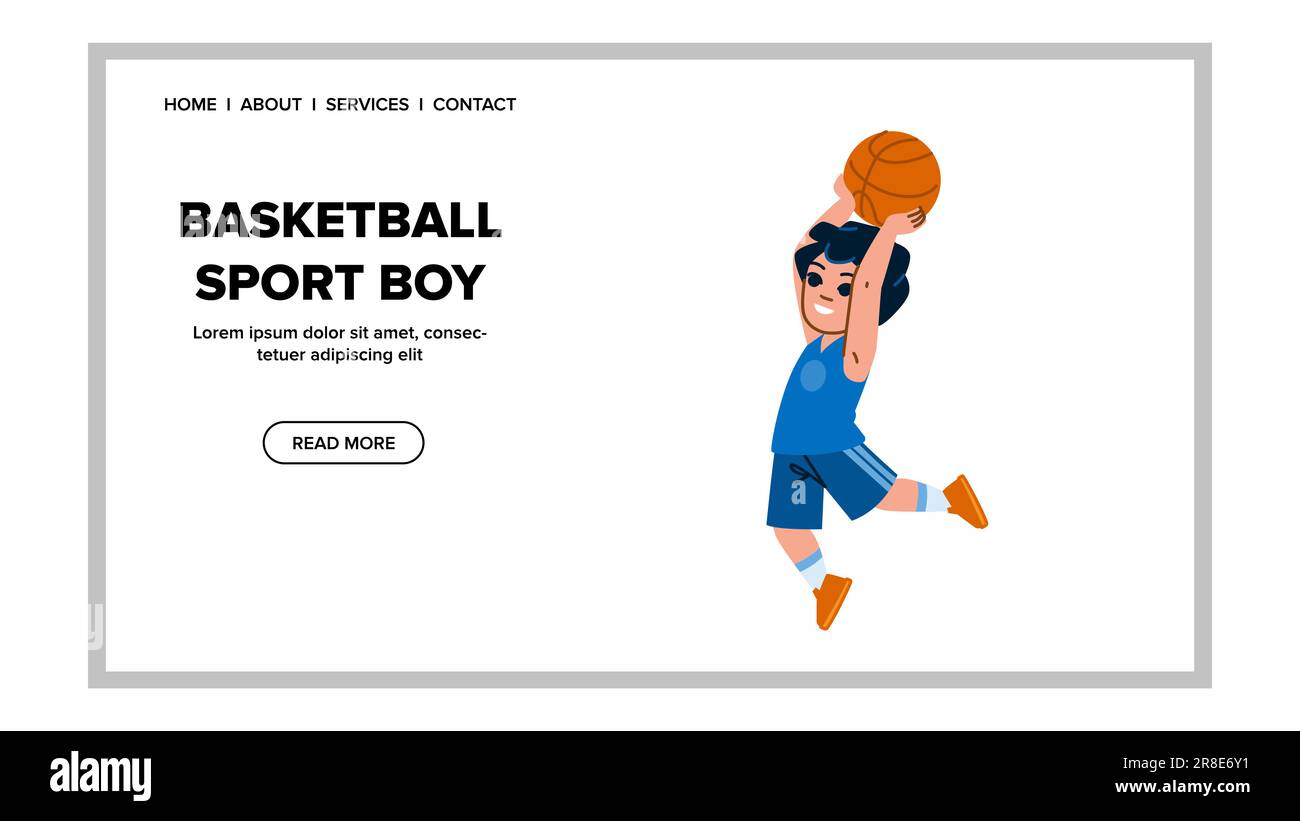 basketball sport boy vector Stock Vector Image & Art - Alamy