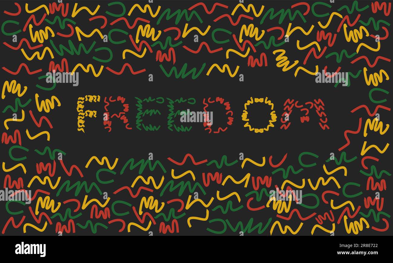 Fun red, green, yellow colors line doodle art seamless pattern with ...