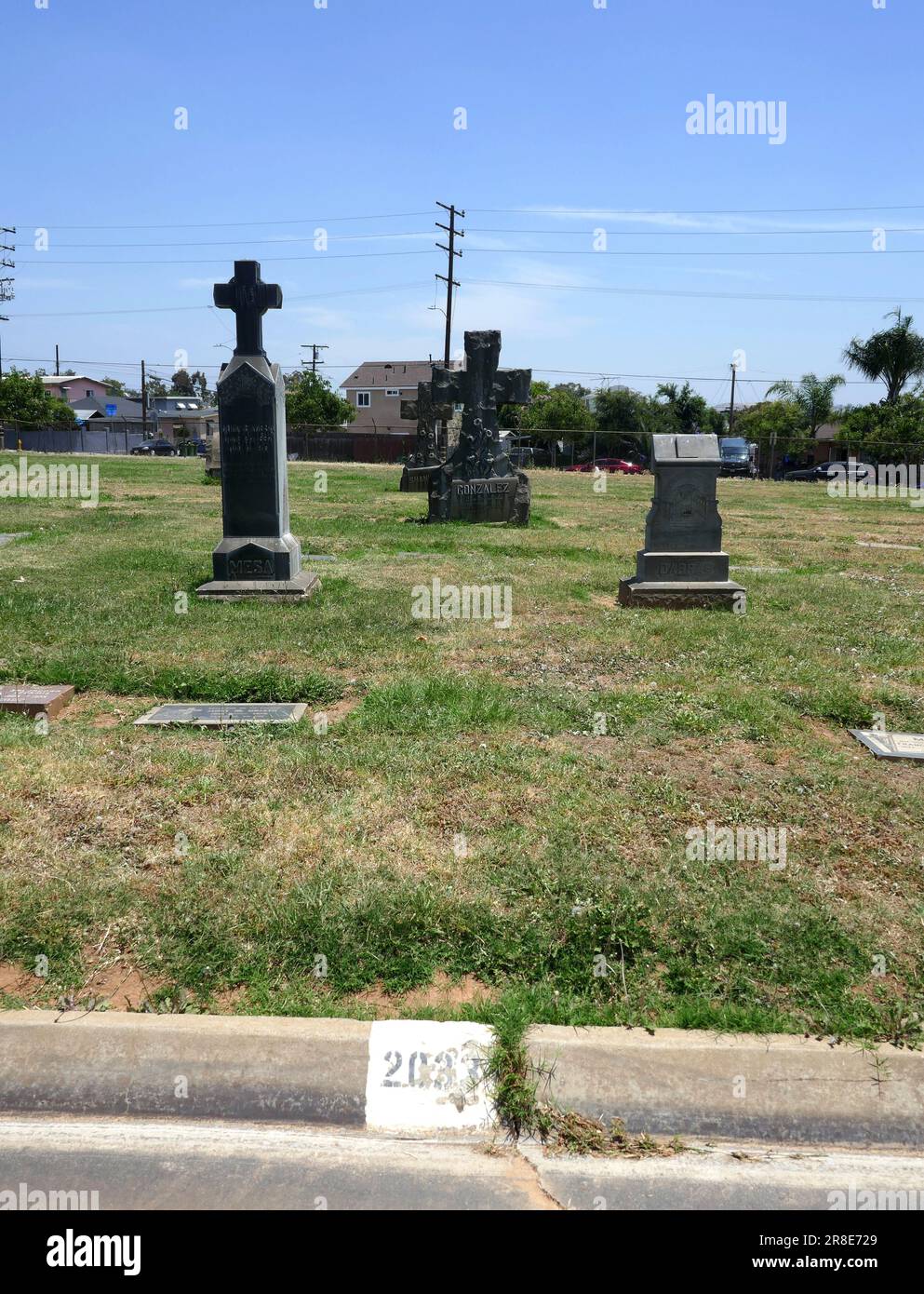 Los Angeles, California, USA 20th June 2023 Actress Myrtle Gonzalez Grave at Calvary Cemetery on ...