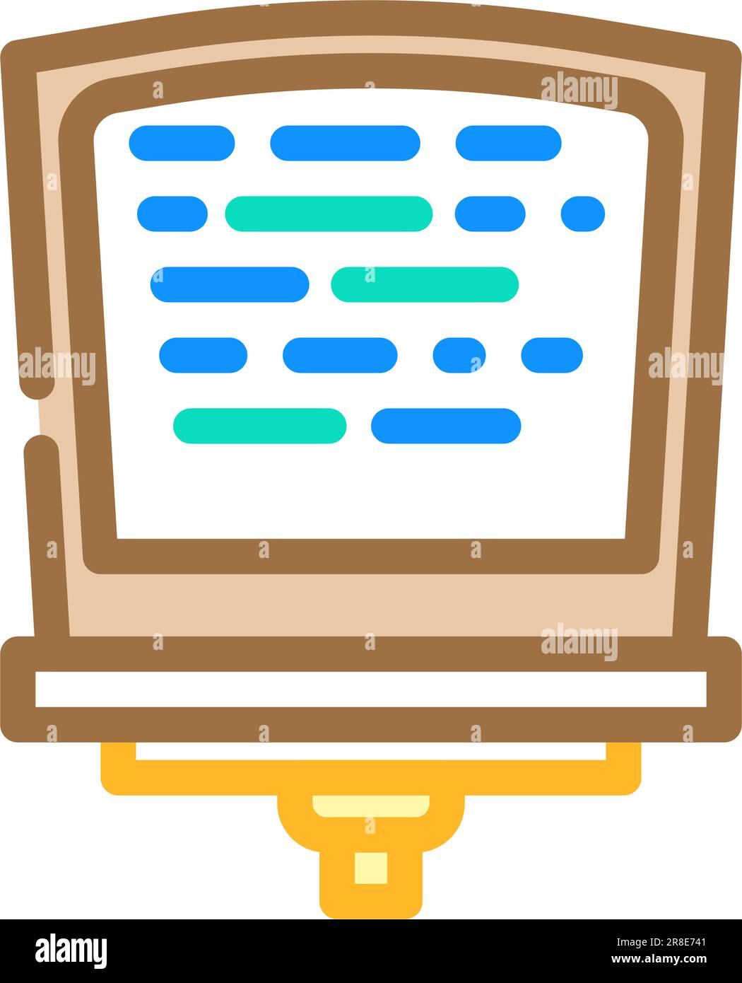 teleprompter news media color icon vector illustration Stock Vector ...