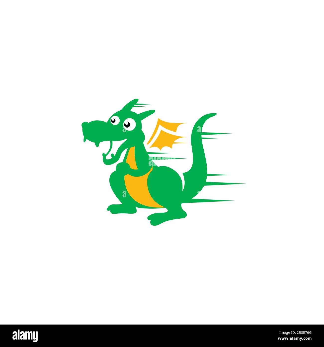 Kids Dragon Logo Simple. Dragon vector Illustration Stock Vector Image ...