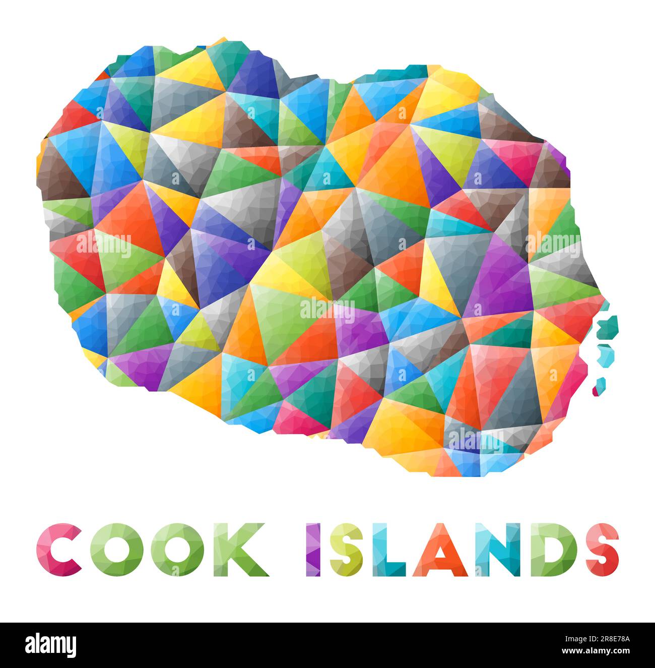 Island cook islands map Cut Out Stock Images & Pictures - Alamy