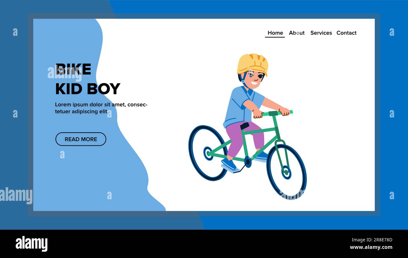 bike kid boy vector Stock Vector Image & Art - Alamy