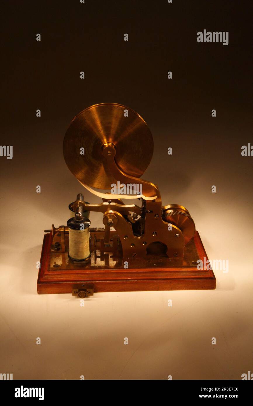 very old telegraph in the dark night Stock Photo - Alamy