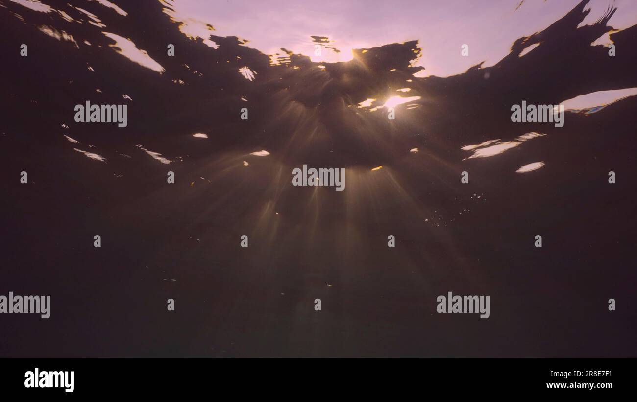 Evening sunlight creates beautiful veil, consisting of sunlight at ...