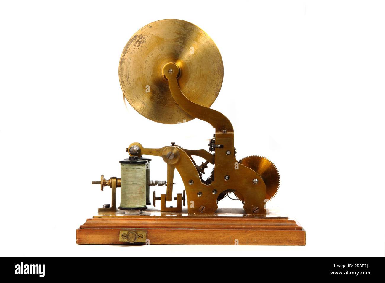 very old telegraph isolated on the white background Stock Photo - Alamy