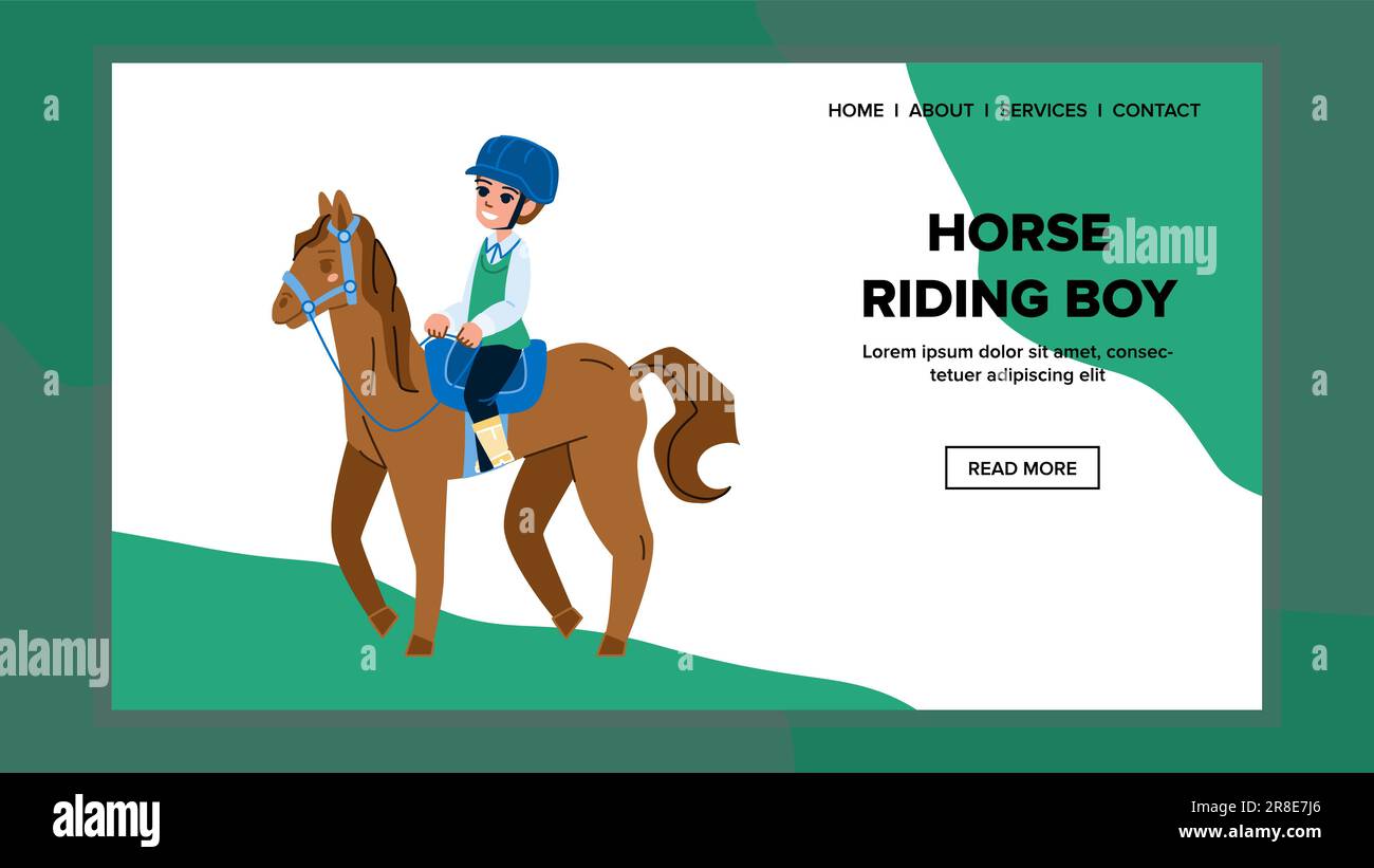 horse riding boy vector Stock Vector Image & Art - Alamy