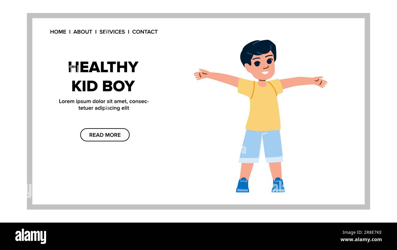 healthy kid boy vector Stock Vector Image & Art - Alamy
