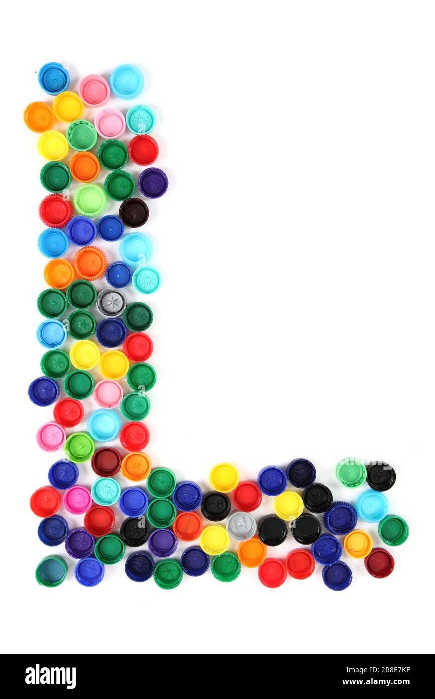 L letter from plastic alphabet isolated on the white background Stock ...