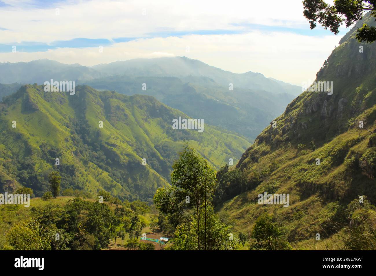 Panorama of Nature landscape of Ella in a summer day in Sri Lanka, copy ...