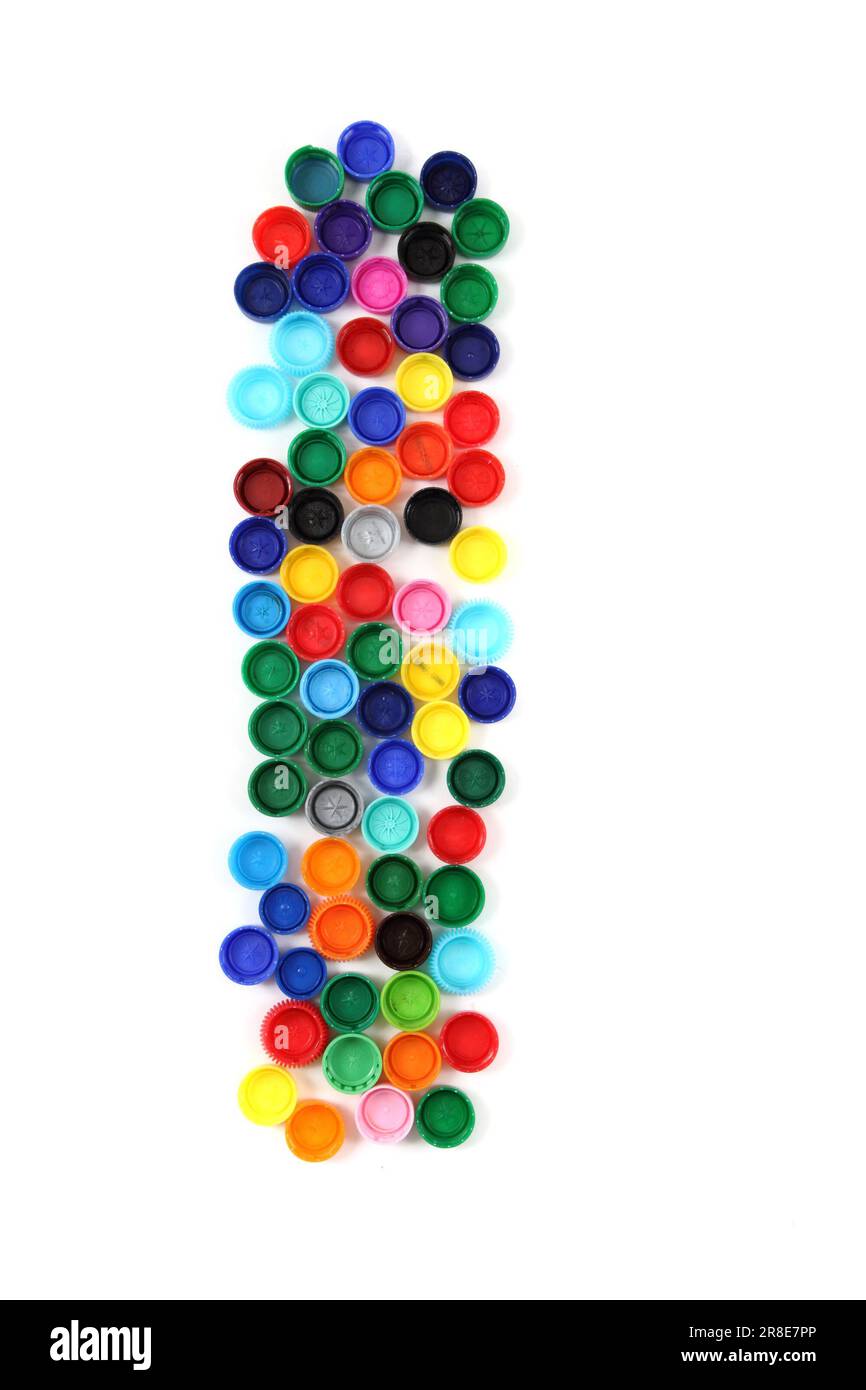 I letter from plastic alphabet isolated on the white background Stock ...