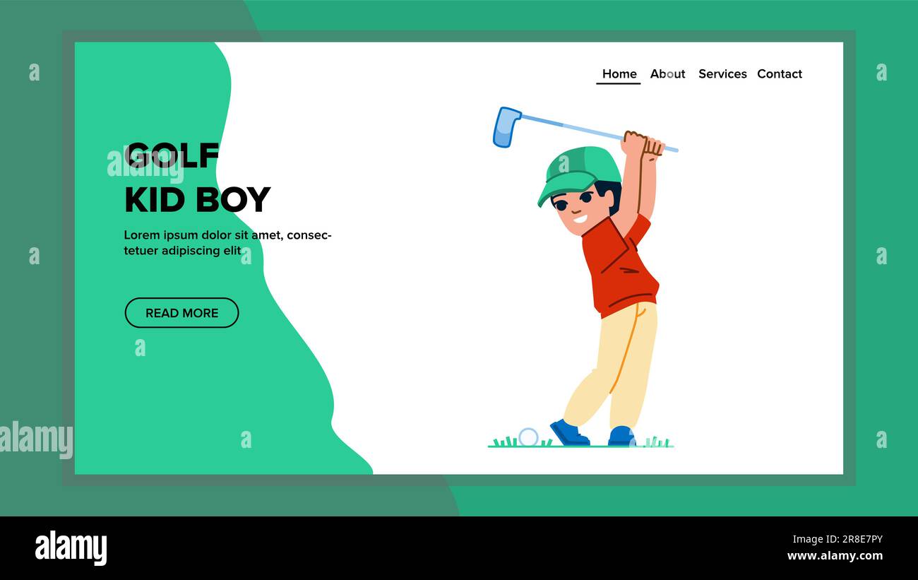 golf kid boy vector Stock Vector Image & Art - Alamy