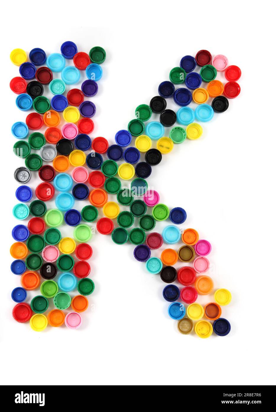 K letter from plastic alphabet isolated on the white background Stock ...