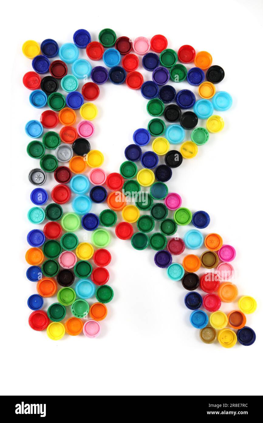 R letter from plastic alphabet isolated on the white background Stock ...