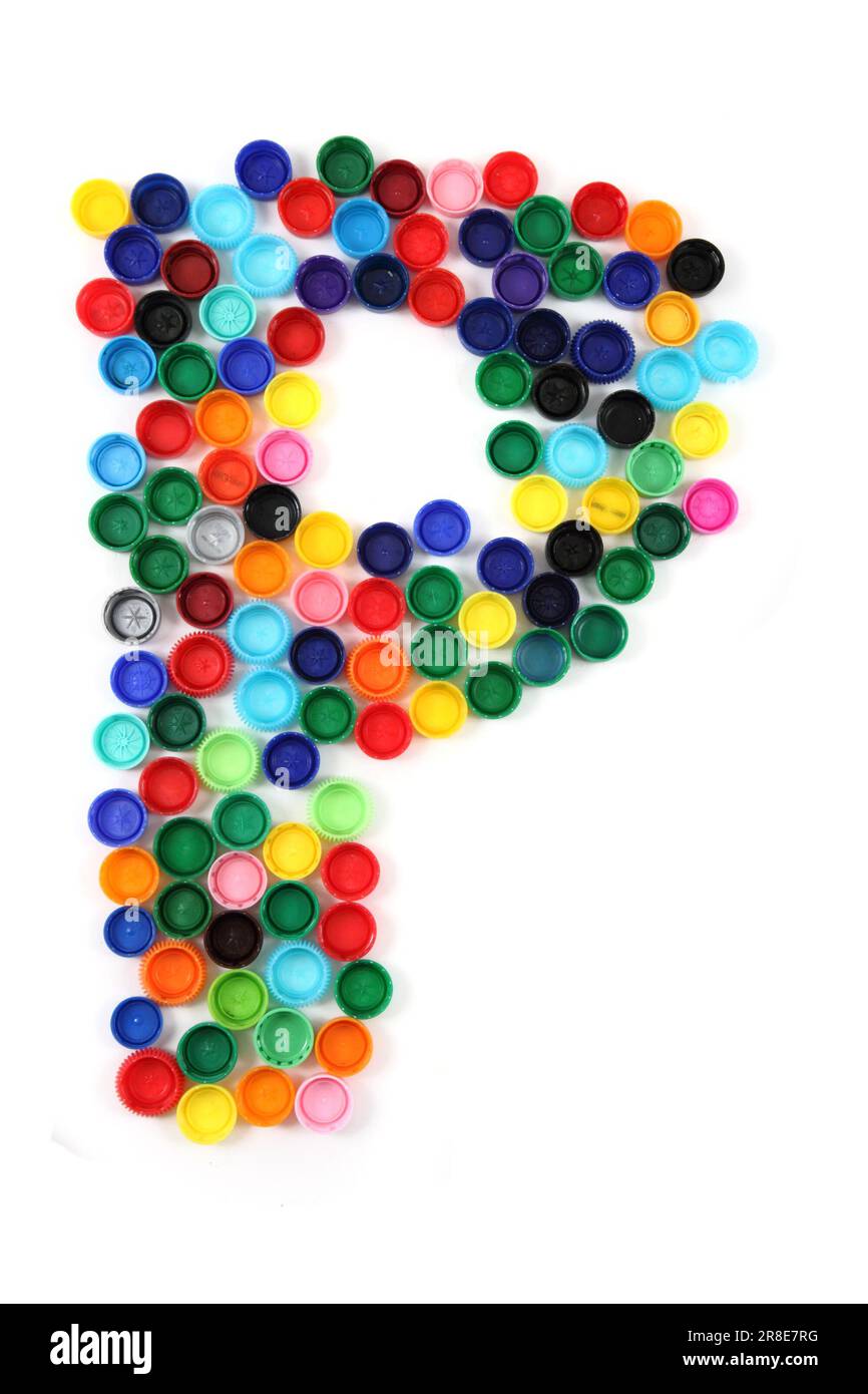 P letter from plastic alphabet isolated on the white background Stock ...