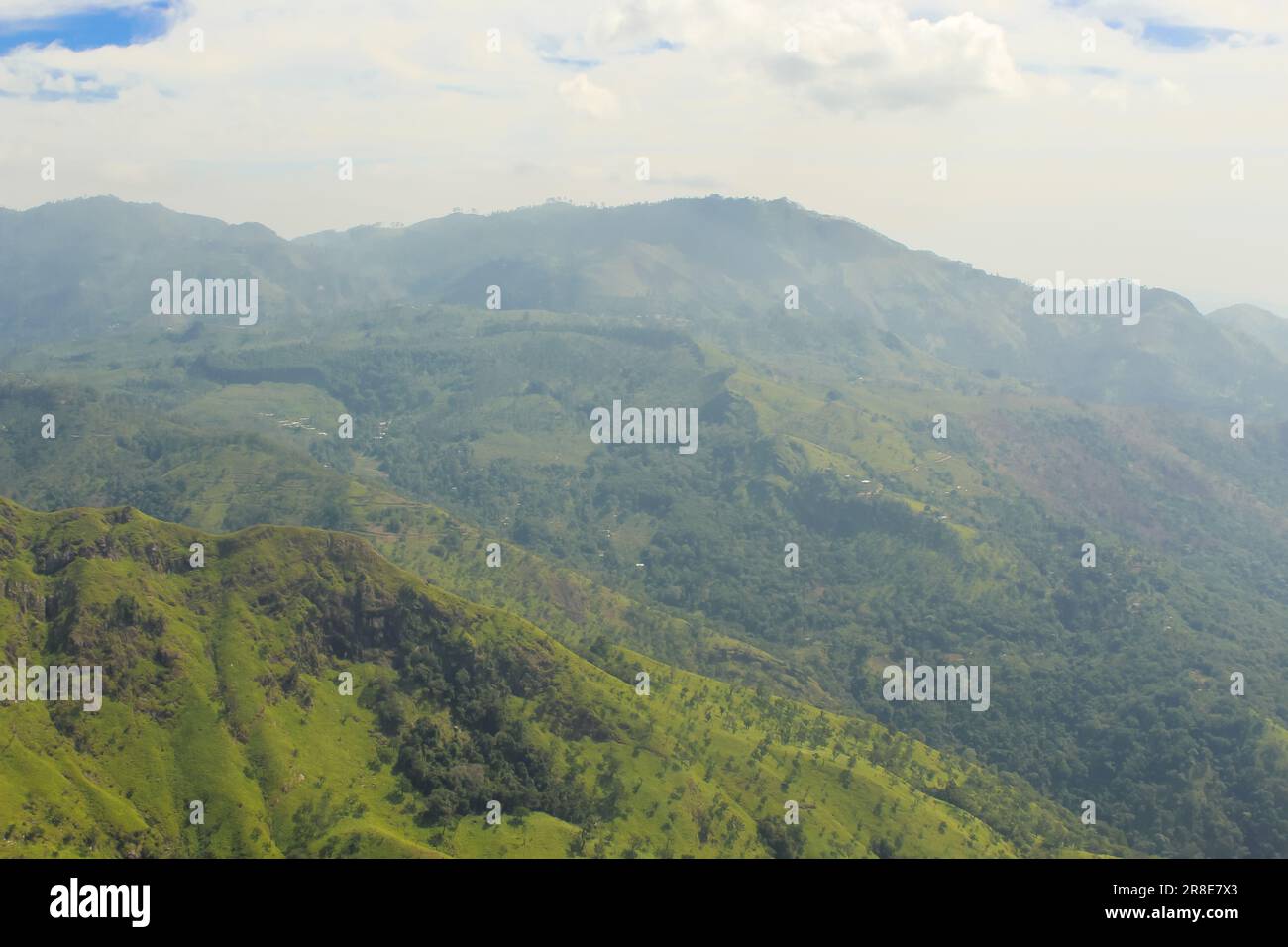 Famous Ella rock mountain in central Sri Lanka, early morning view from ...