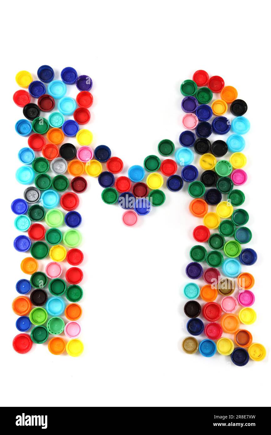 M letter from plastic alphabet isolated on the white background Stock ...